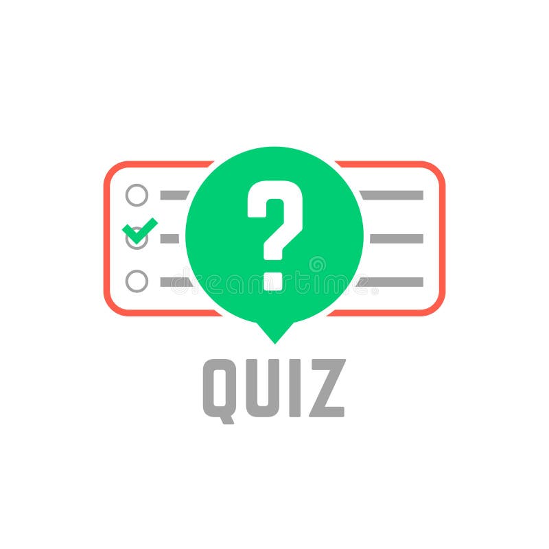 Logo Di Quiz Con La Prova Dell'esame Illustrazione Vettoriale ...