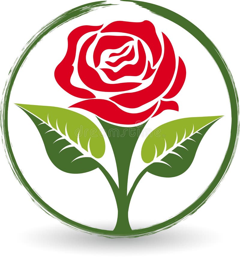 Logo di Rosa illustrazione vettoriale. Illustrazione di illustrazione ...