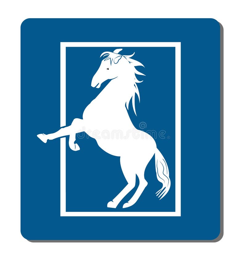Logo Di Vettore Del Cavallo Bianco Illustrazione Vettoriale ...