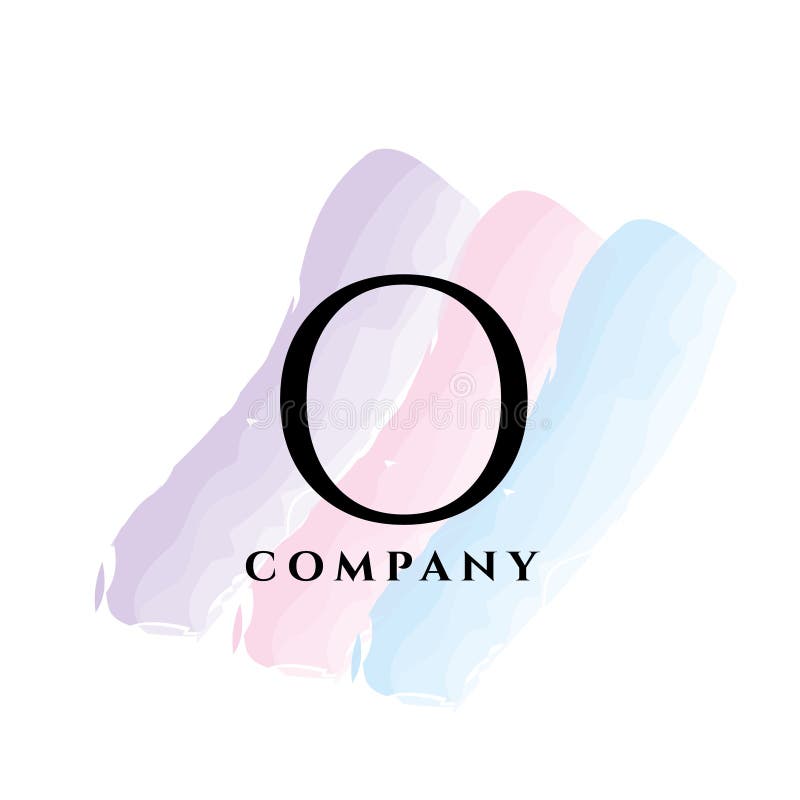 Logo Di Vettore Dell'acquerello Della Lettera Della O Illustrazione ...