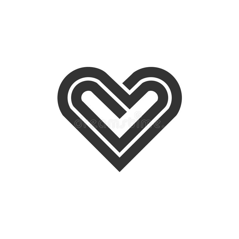 Logo Di Vettore Dell'icona Del Cuore Illustrazione Vettoriale ...