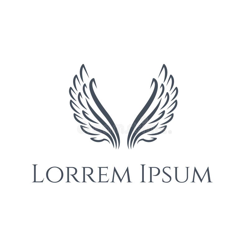 Logo Di Vettore Delle Ali Emblema Delle Ali Traversa L'icona Volando ...