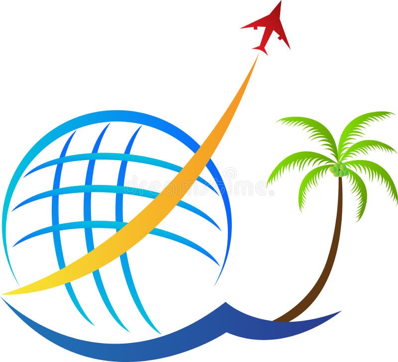 Logo Di Viaggio Intorno Al Mondo Illustrazione Vettoriale ...