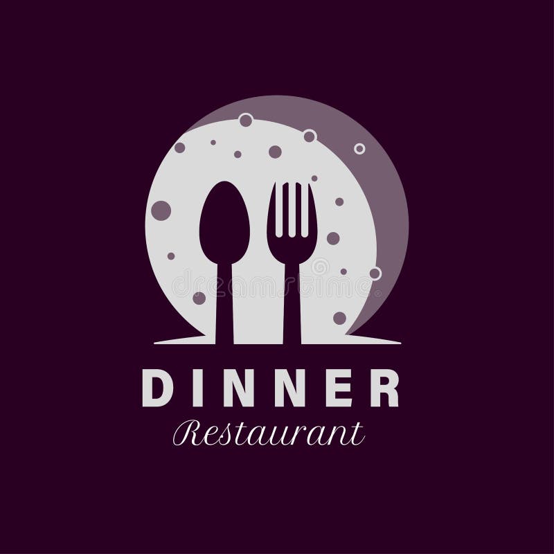 Simple Dinner Restaurant Logo Stock Vector - Illustration of flat ...
