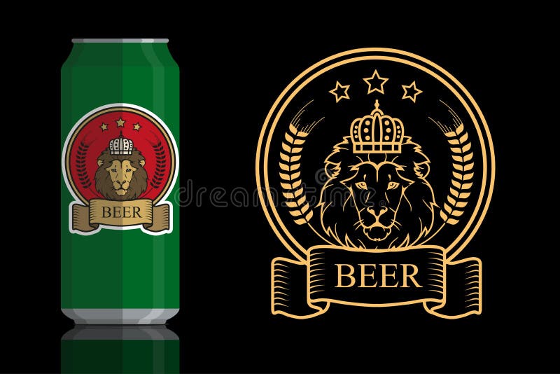 Logo dla piwa ilustracja wektor. Ilustracja złożonej z osłony - 64814780