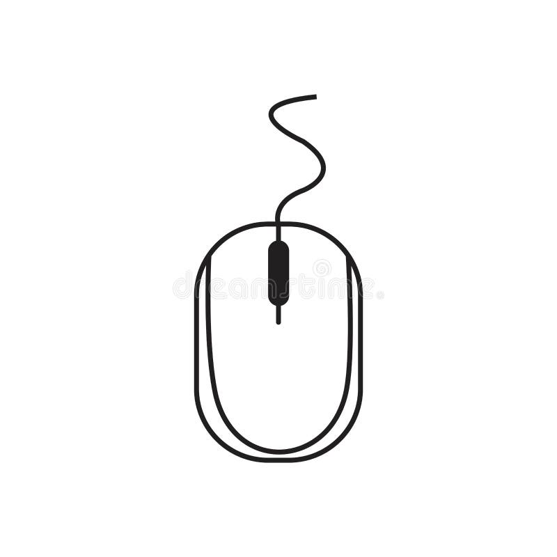 Logo do mouse komputer ilustração do vetor. Ilustração de liso - 196373157