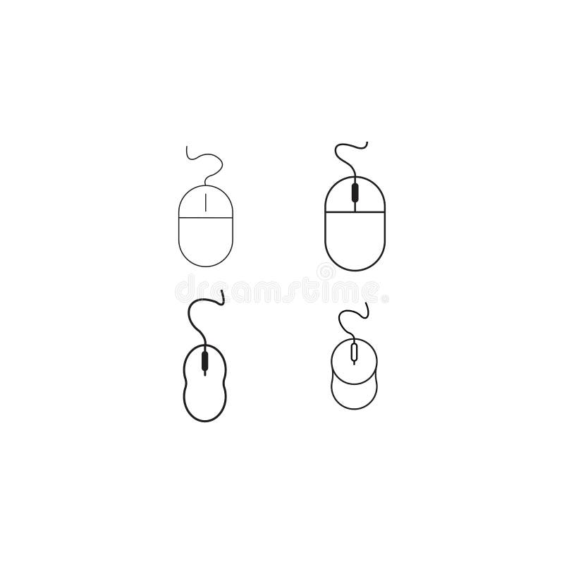 Logo do mouse komputer ilustração do vetor. Ilustração de simples ...