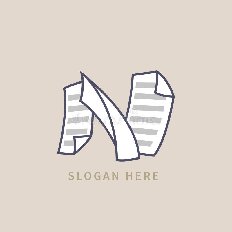 Logo Document. Falling Paper Sheets Logo or Icon. Three Paper Sheets ...