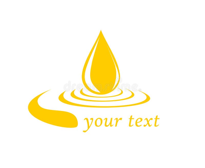 Logo with drop. stock illustration. Illustration of foliage - 37094658