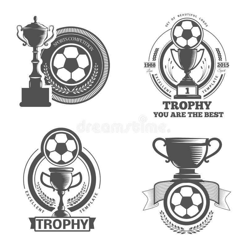 Logo du football illustration de vecteur. Illustration du rétro - 59046432