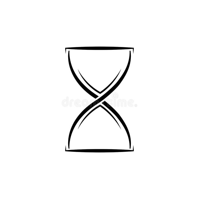 Logo du sablier illustration de vecteur. Illustration du horloge ...