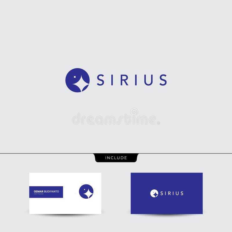 Sirius Logo Design Template Stock Vector - Illustration of font ...