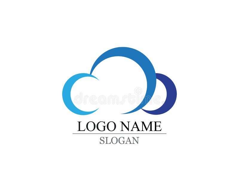 Logo E Simboli Della Nuvola Illustrazione Vettoriale - Illustrazione di ...