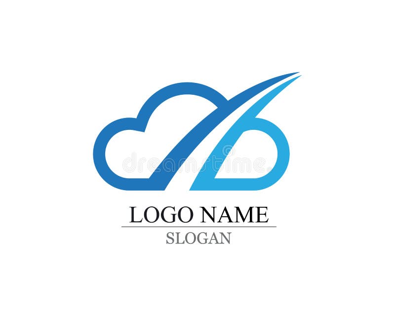 Logo E Simboli Della Nuvola Illustrazione Vettoriale - Illustrazione di ...