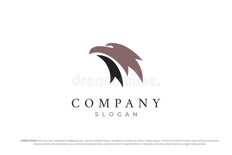 Logo Eagle Head Silhouette Abstract Simple Stock Illustration ...
