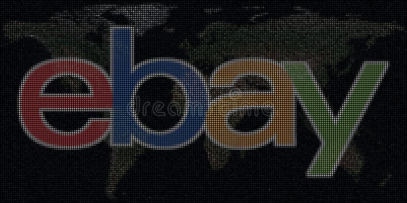 Logo of EBAY Made with Dots and the World Map. Editorial Conceptual ...