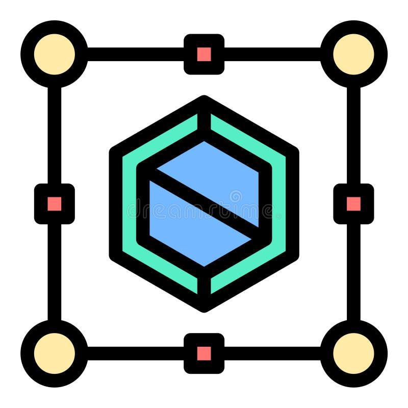 Logo Editor Icon Flat Line Style Illustration Representing Brand ...