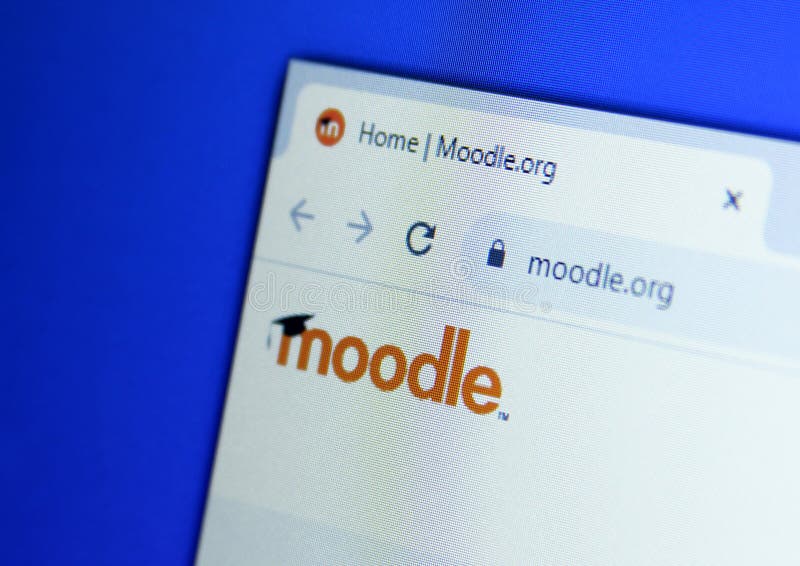 Moodle Learning website editorial photography. Image of technology ...