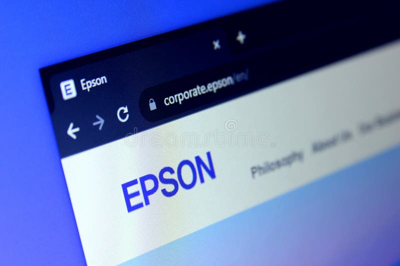 Epson logo editorial photography. Image of emblem, famous - 298214852