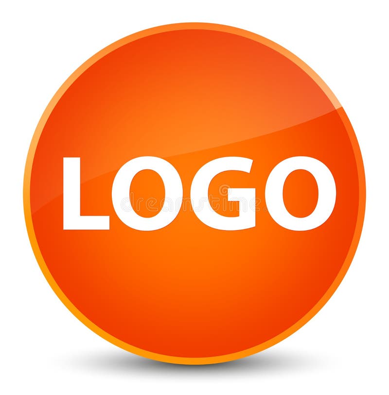 Logo Elegant Orange Round Button Stock Illustration - Illustration of ...
