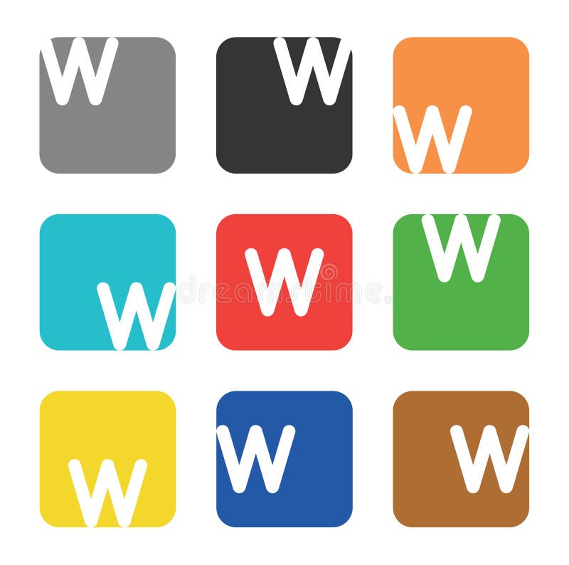 Square Letter W Logo Stock Illustrations – 1,254 Square Letter W Logo ...