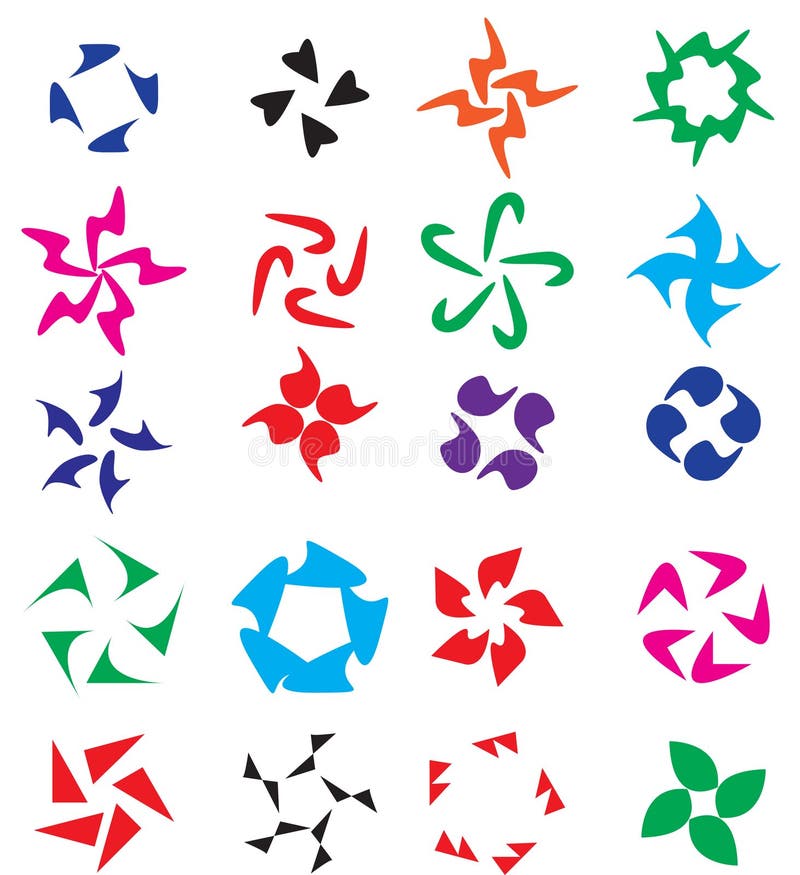 Logo Element Set. Circular Abstract Elements Onto a Logo for Your ...