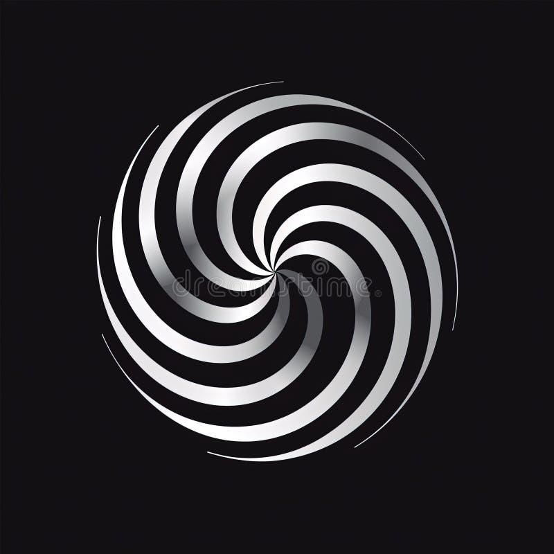 Logo with Elements of a Spiral. Generative AI. Stock Illustration ...