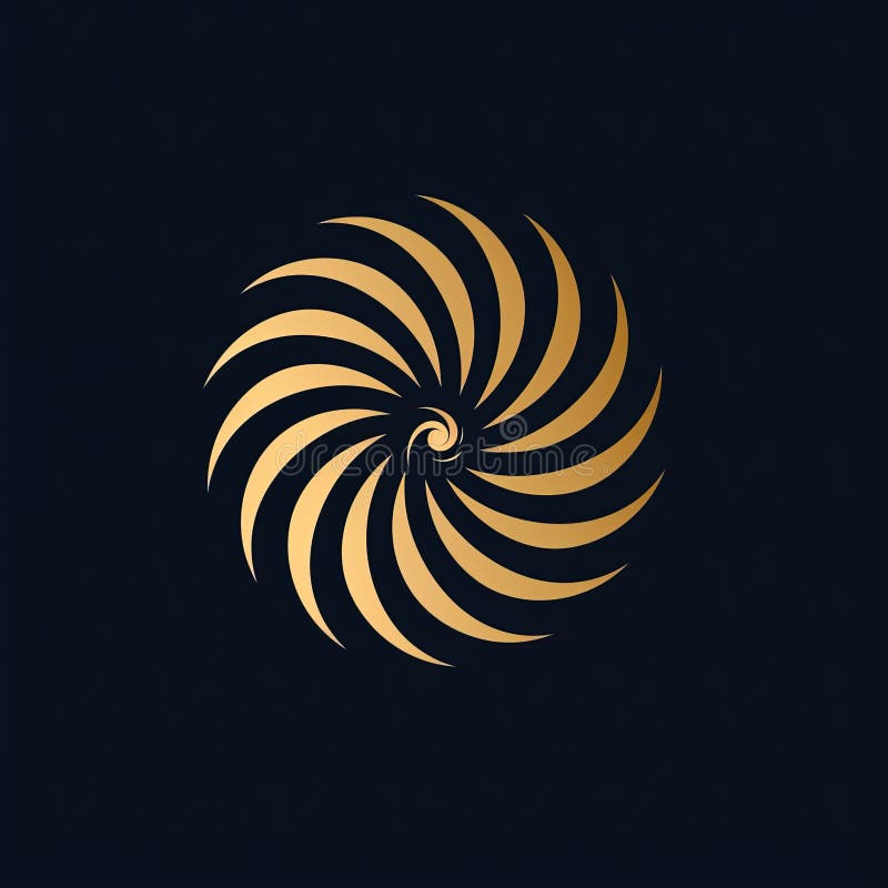 Logo with Elements of a Spiral. Generative AI. Stock Illustration ...