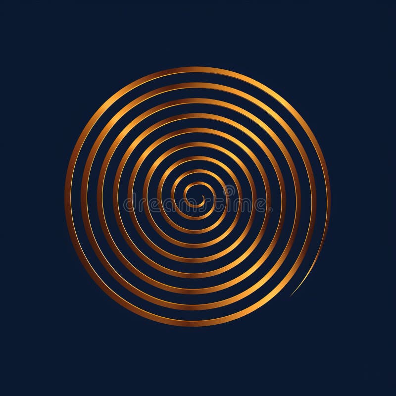 Logo with Elements of a Spiral. Generative AI. Stock Illustration ...