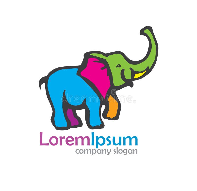 Logo elephant stock vector. Illustration of logo, computer - 58356688