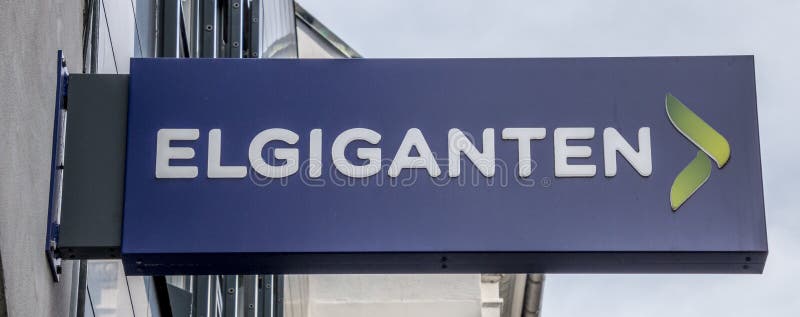 The Logo of the Elgiganten Building in Aarhus Editorial Stock Photo ...