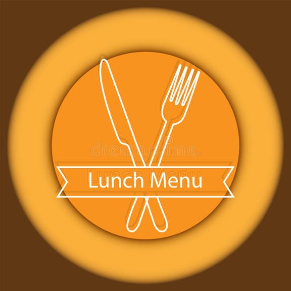 Logo or Emblem of the Lunch Menu for a Cafe or Restaurant Stock Vector ...