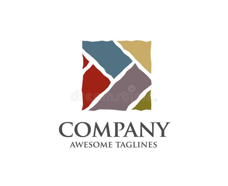 Logo En Bois De Plancher De Tuile Moderne Et Simple Illustration de ...