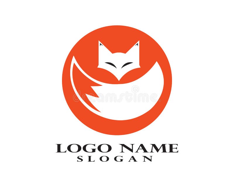 Logo En Symbolen Voor Vossen Vector Illustratie - Illustration of ...