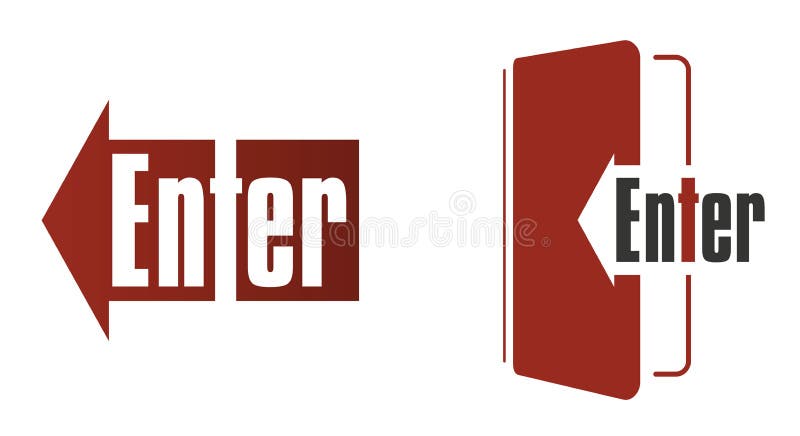 Logo Enter stock vector. Illustration of door, brand - 25191507