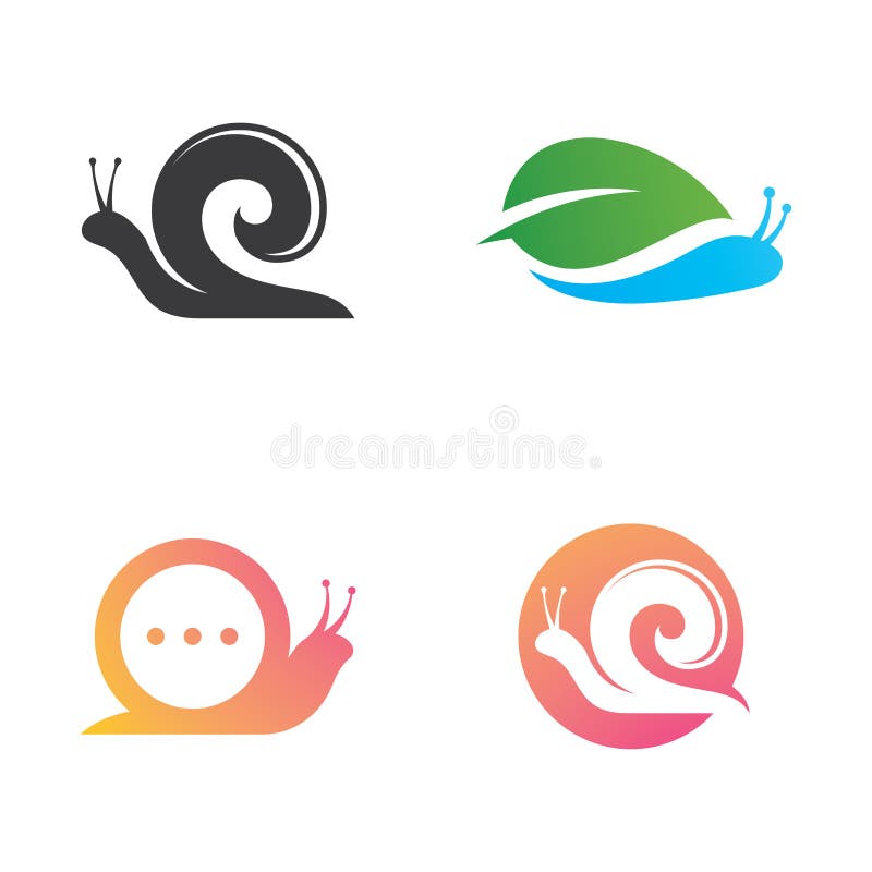 Logo Escargots Vectoriel Sur Fond Blanc Illustration de Vecteur ...