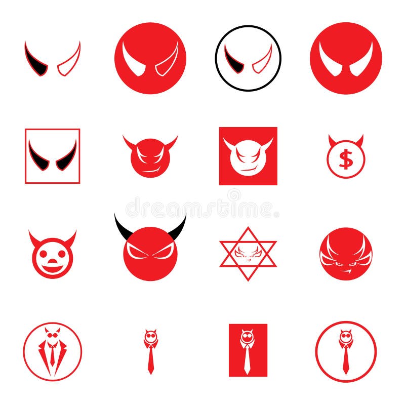 Logo et symbole du diable illustration stock. Illustration du démon ...