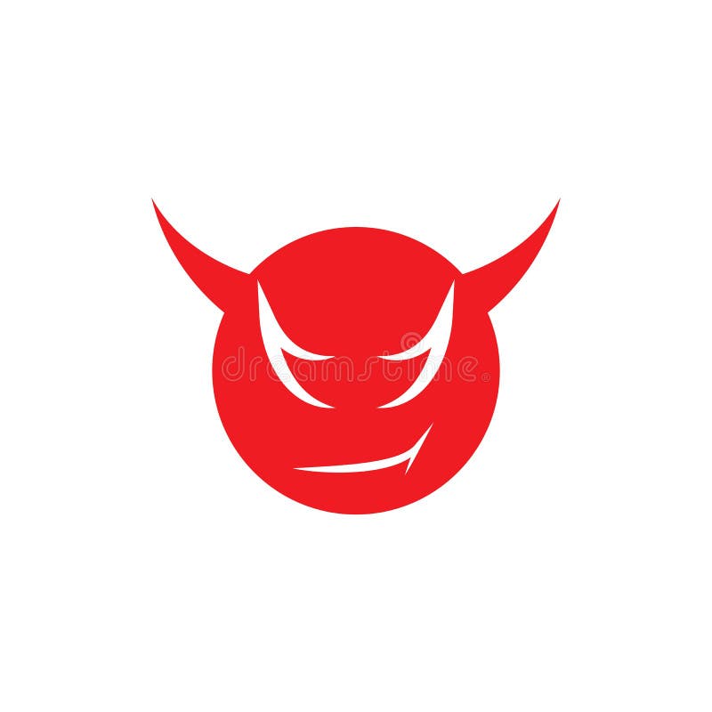Logo et symbole du diable illustration stock. Illustration du rouge ...