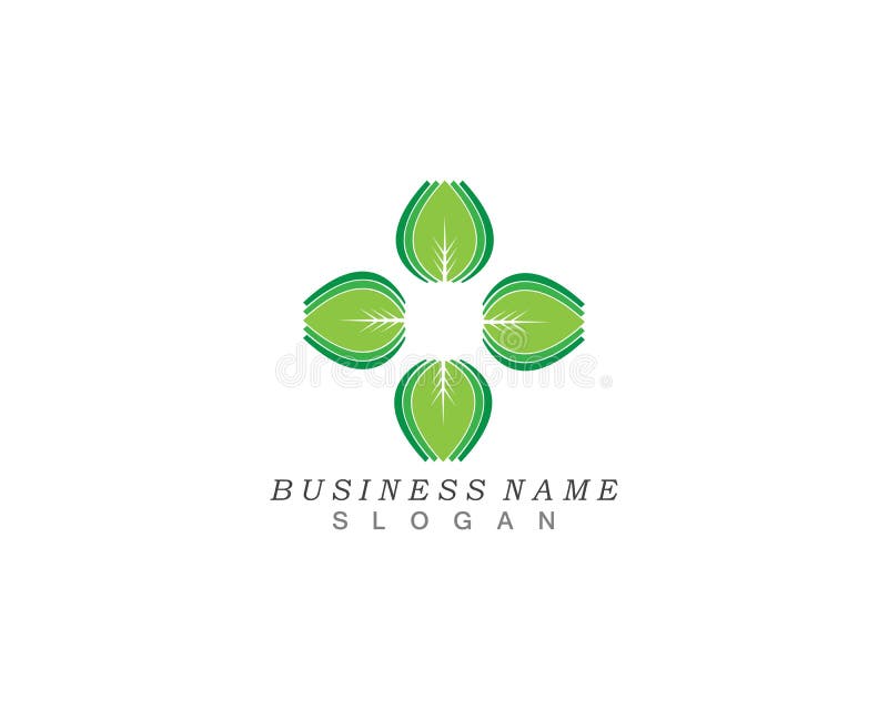 Logo Et Symbole Verts De Nature De Feuilles Illustration de Vecteur ...