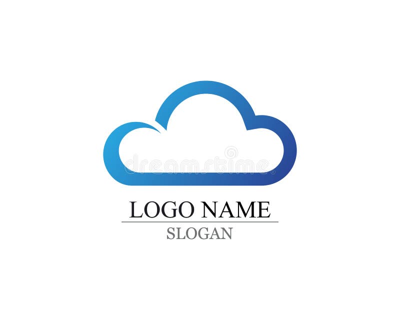 Logo et symboles de nuage illustration de vecteur. Illustration du ...