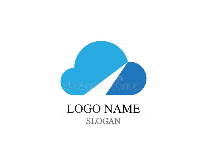 Logo et symboles de nuage illustration de vecteur. Illustration of ...