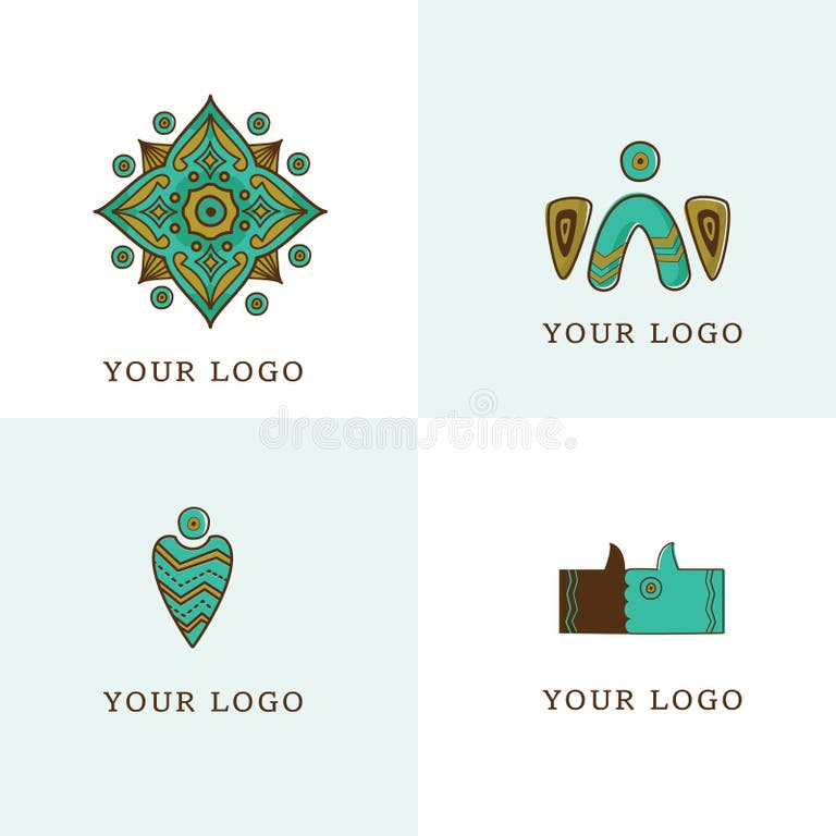 Logo ethno stock vector. Illustration of logo, elements - 40094224
