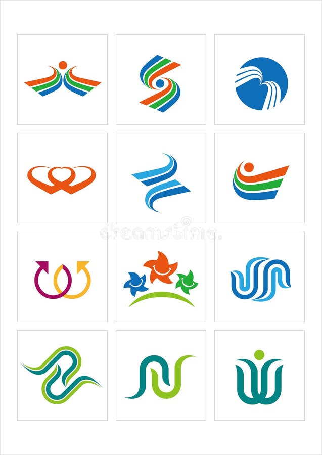 Company Logo Design Examples Stock Vector - Illustration of logo, curve ...