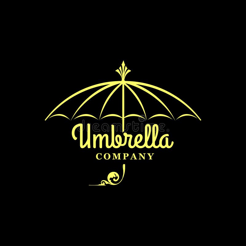 Logo exclusif parapluie illustration de vecteur. Illustration du ...