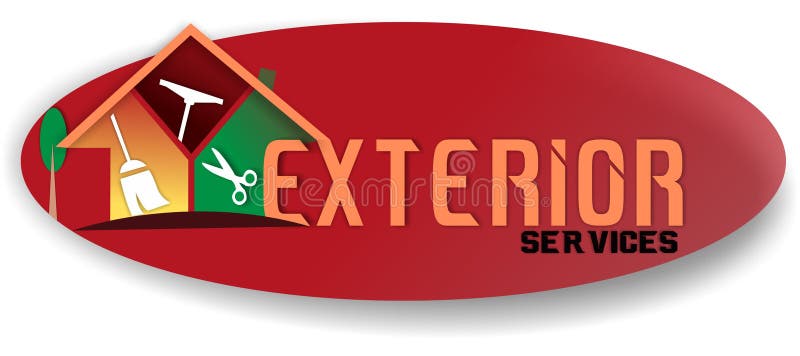 Logo for Exterior services stock illustration. Illustration of document ...