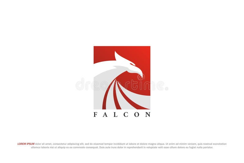 Logo Falcon Eagle Silhouette in Frame Stock Illustration - Illustration ...
