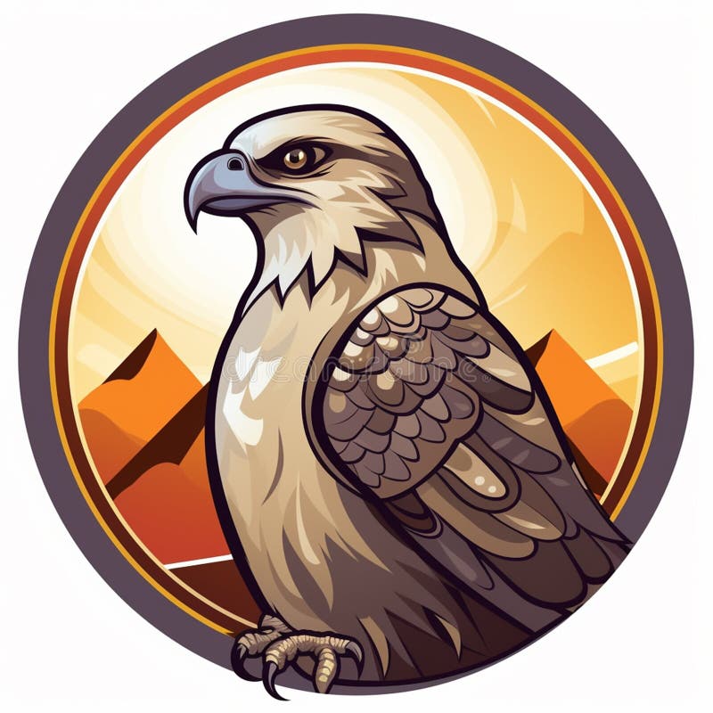 Logo falcon in mascot 3d 9 stock illustration. Illustration of ...