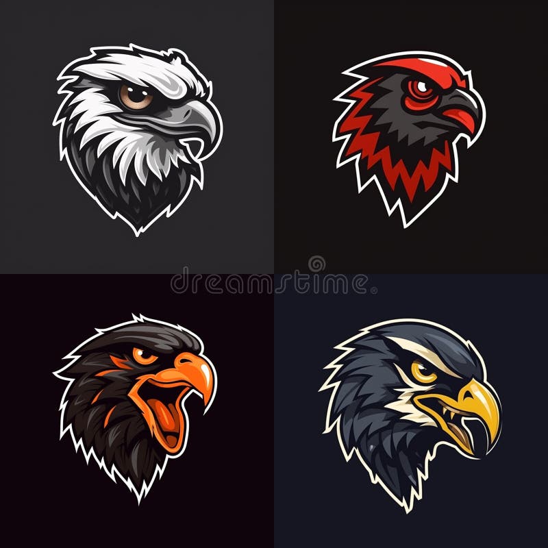 Logo falcon in mascot 3d 9 stock illustration. Illustration of isolated ...