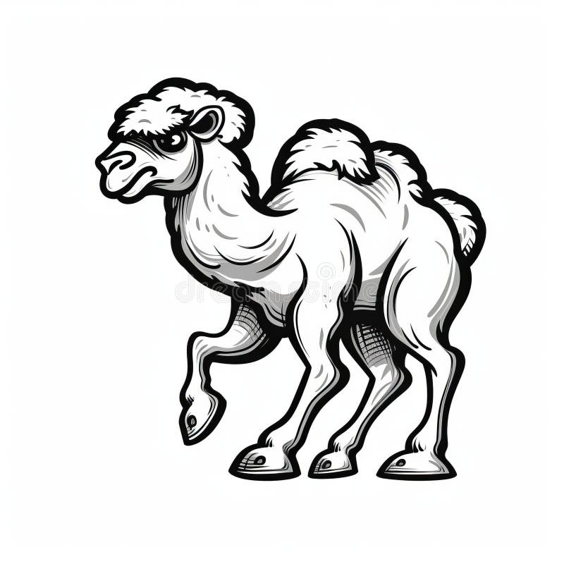 2d Jumping Camel Mascot Logo Stock Illustration - Illustration of ...