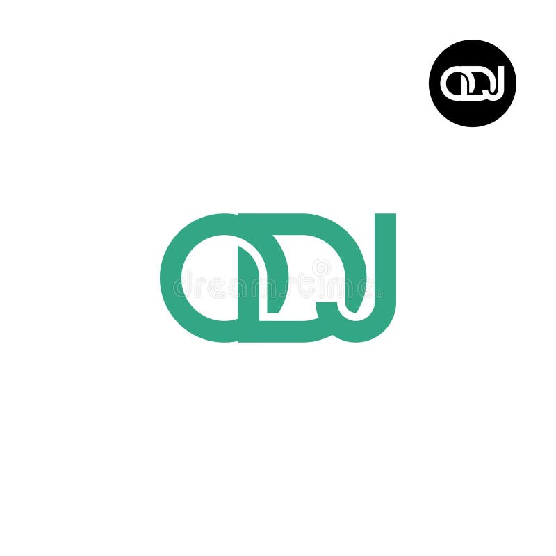 Letter ODJ Monogram Logo Design Stock Vector - Illustration of ...